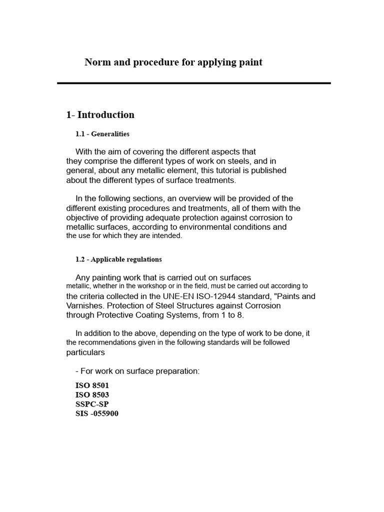 Paint Application Norms and Procedures | PDF | Paint | Epoxy