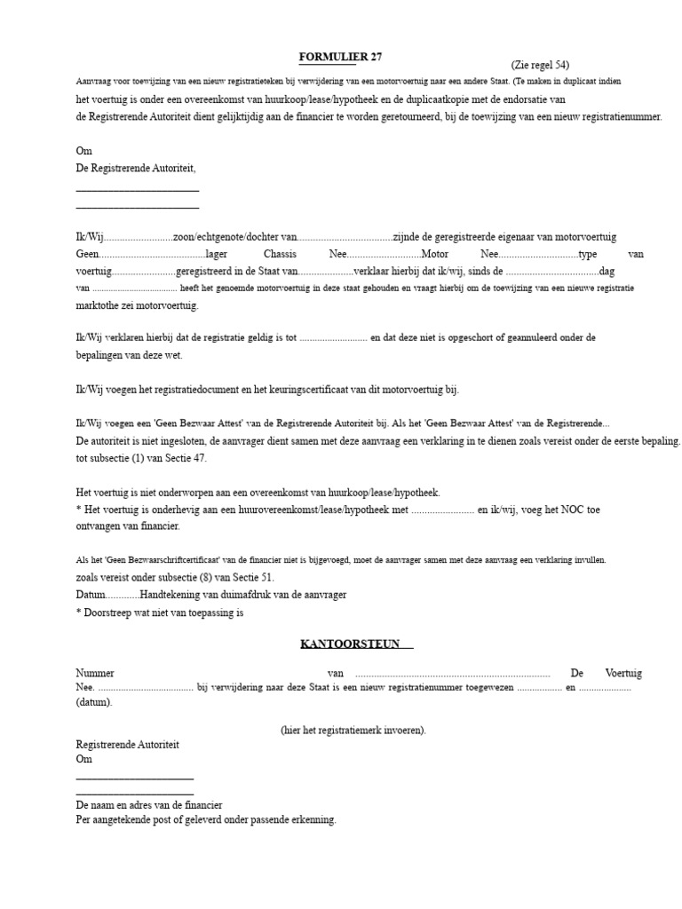 Formulier 27 | PDF