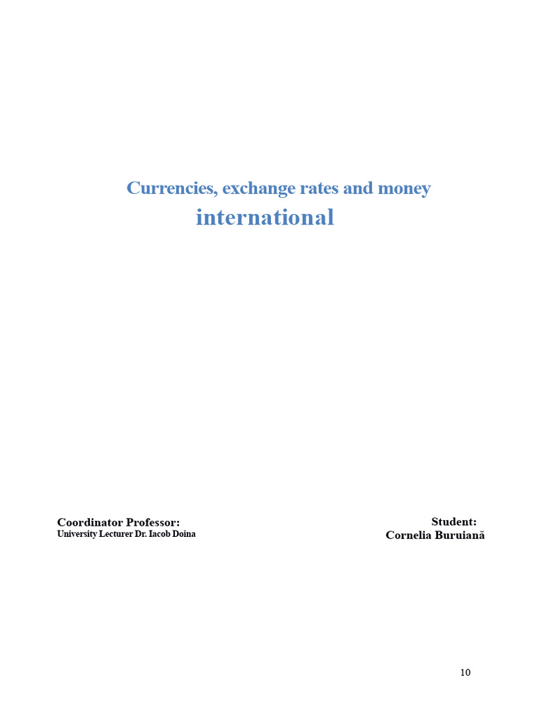 Currencies, Foreign Exchange, and International Currency | PDF ...