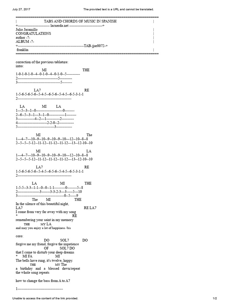 Julio Jaramillo Congratulations-2 | PDF | Musical Compositions | Musicology