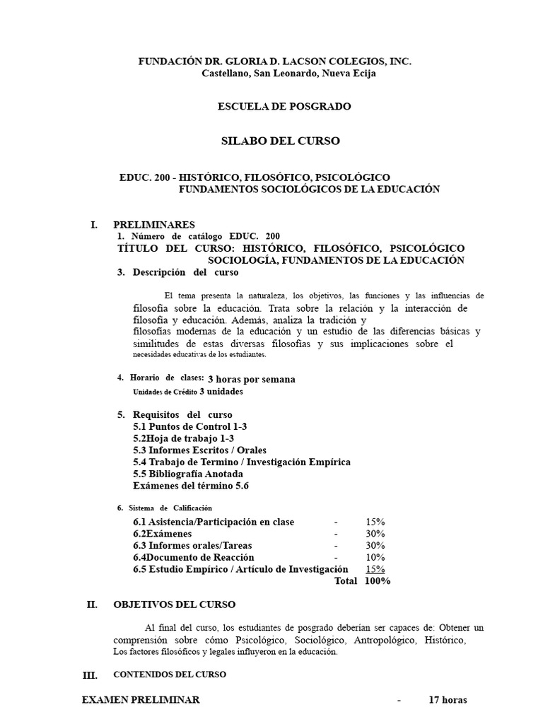 Educ. 200 Fundamentos de La Educación | PDF | Sicología | Sociología