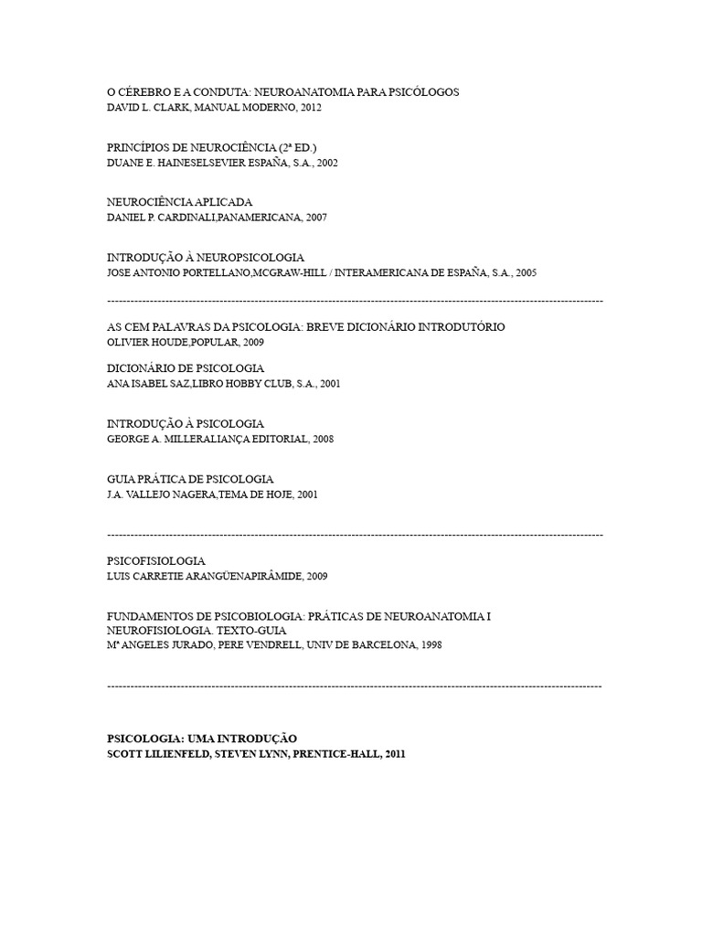 Livros Psicologia | PDF