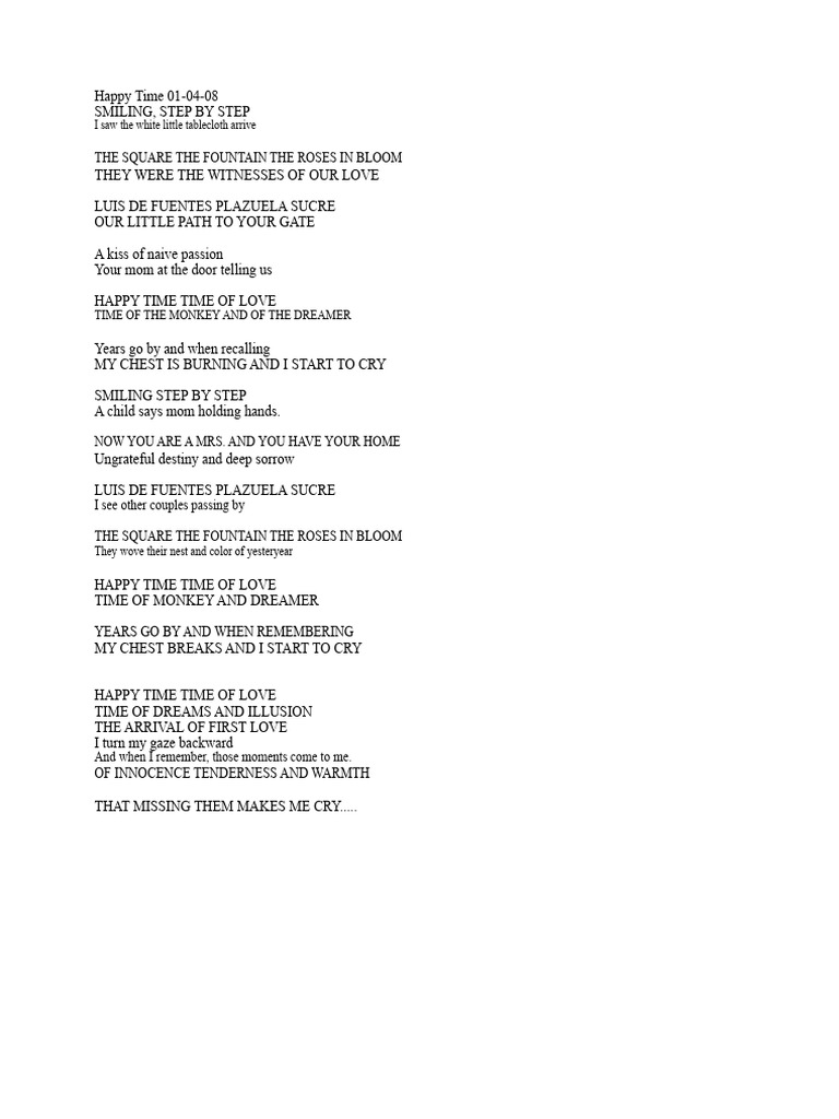 Happy Time Lyrics | PDF