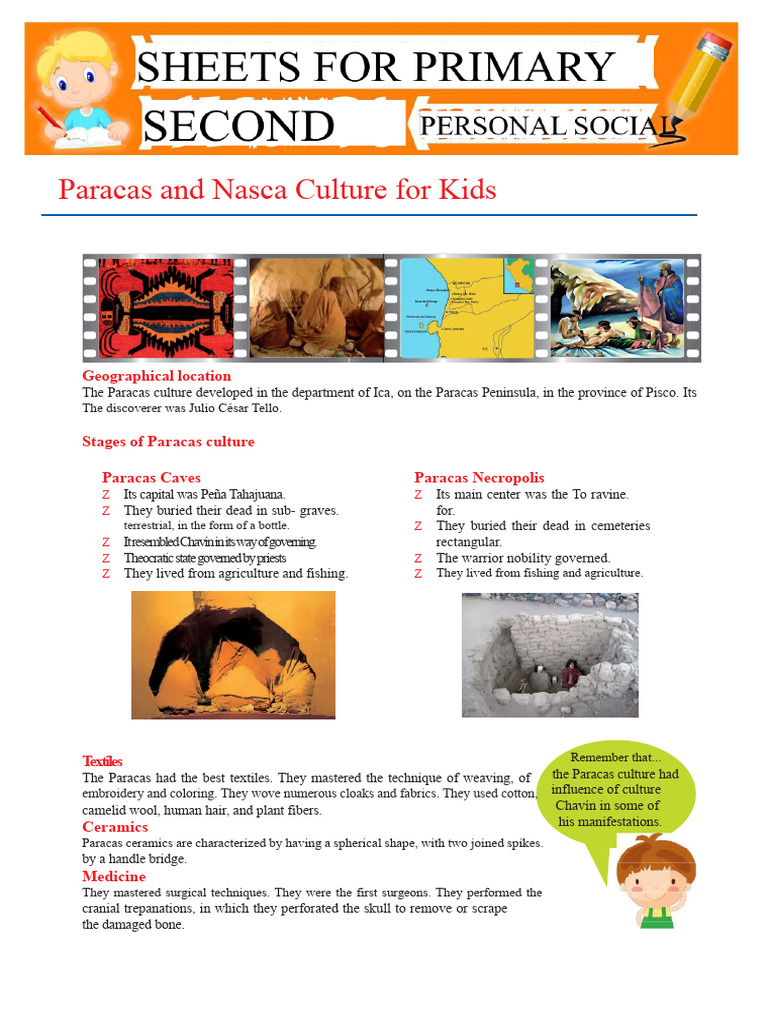Paracas and Nasca Cultures For Children For Second Grade of Primary ...