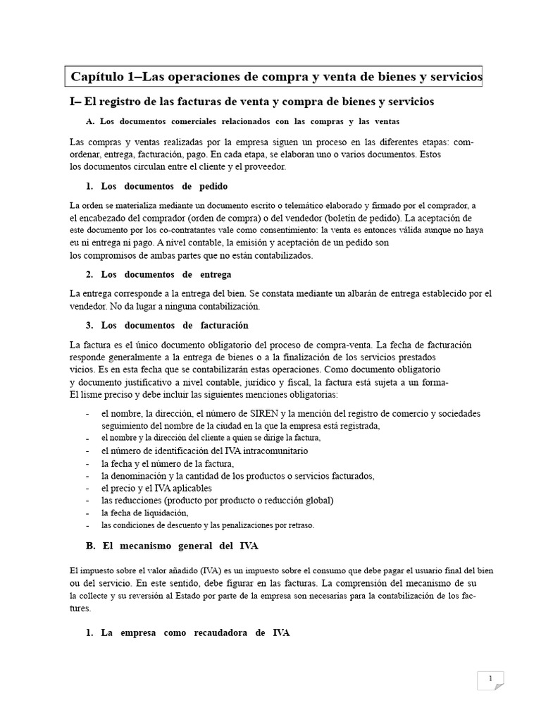 Capítulo 1 - Las operaciones de compra y venta de bienes y servicios ...