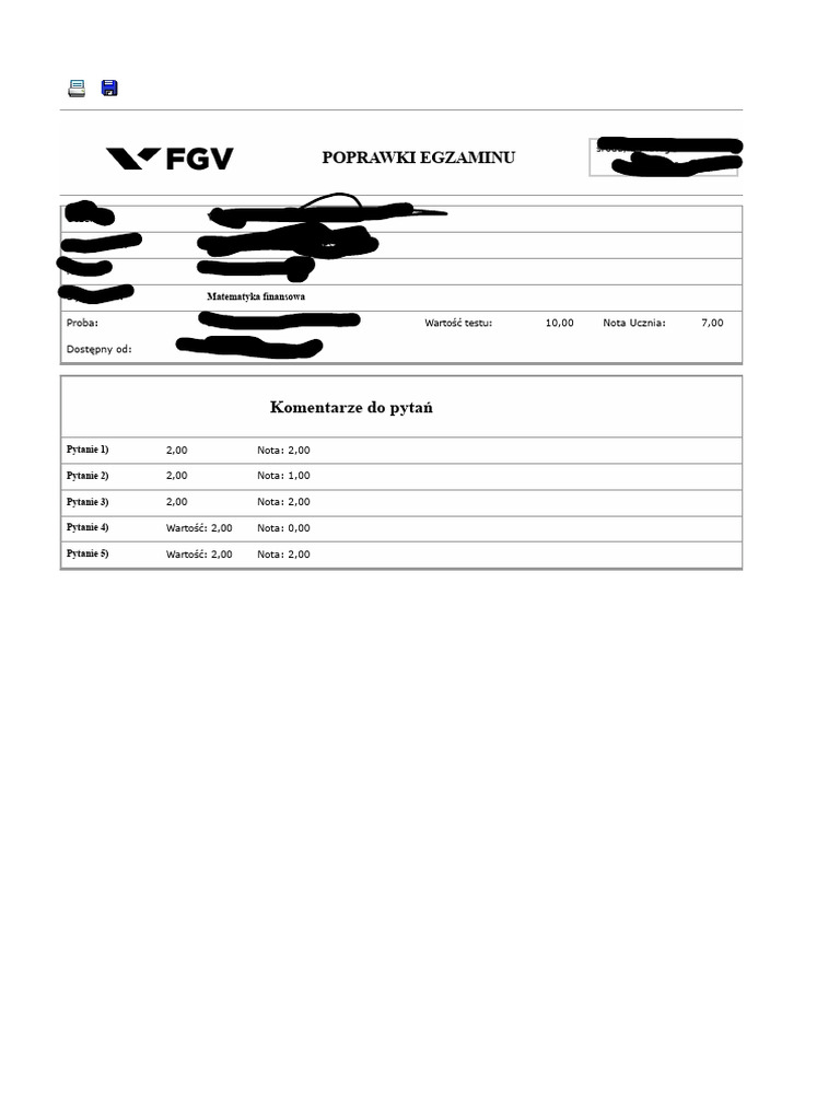 Test Z Matematyki Finansowej MBA FGV | PDF