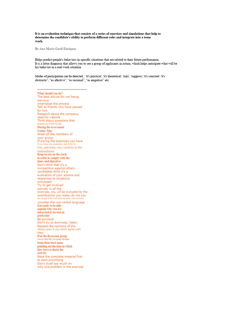 Inbox Simulation in Assessment Centers | PDF | Simulation | Leadership