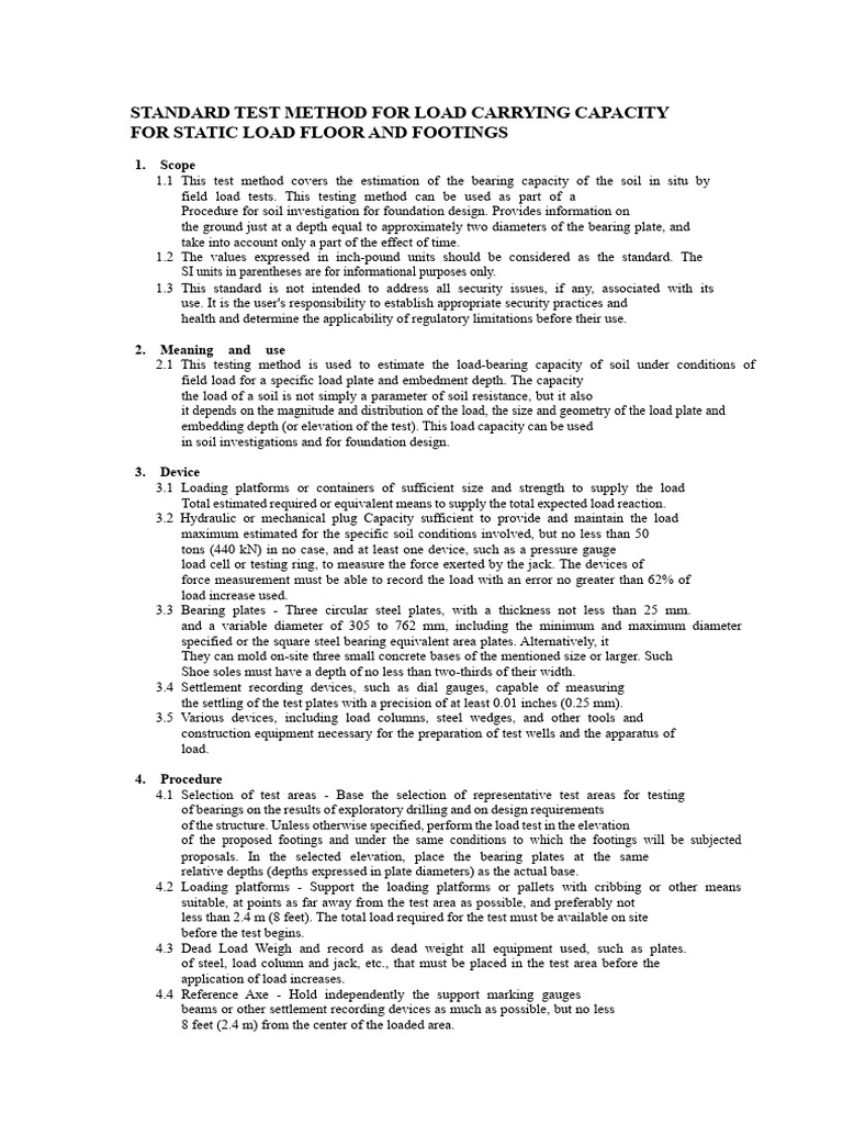 ASTM D1194 Dynamic Load Testing Guide | PDF | Accuracy And Precision ...