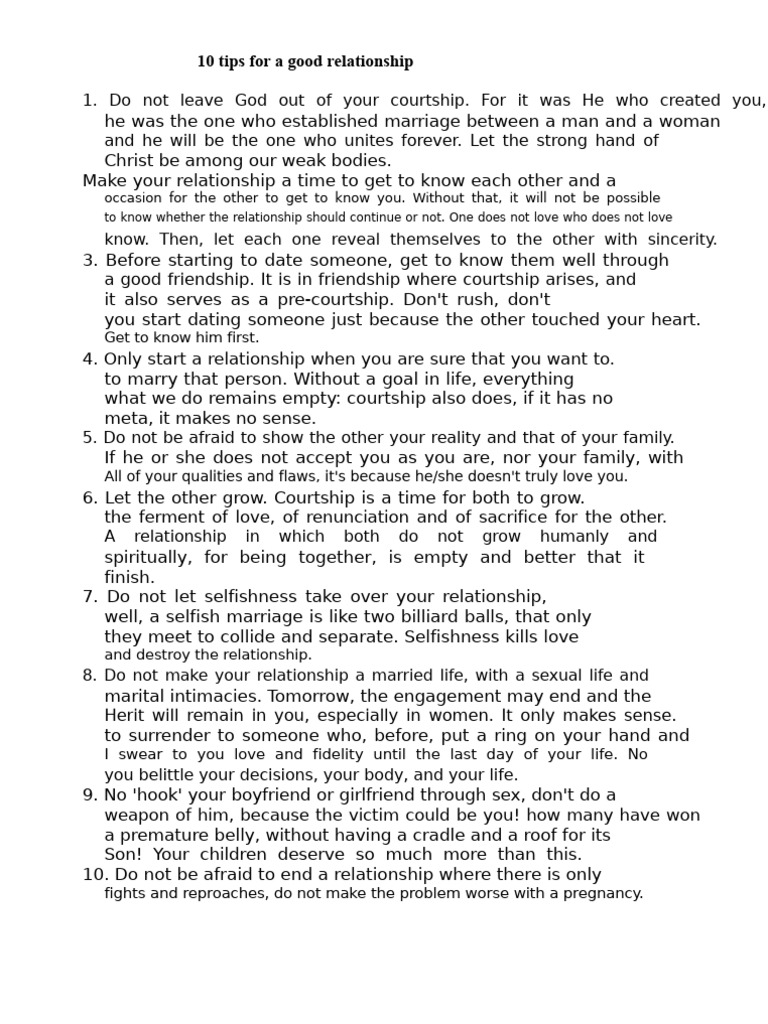 Tips for Building Strong Relationships | PDF | Intimate Relationships ...