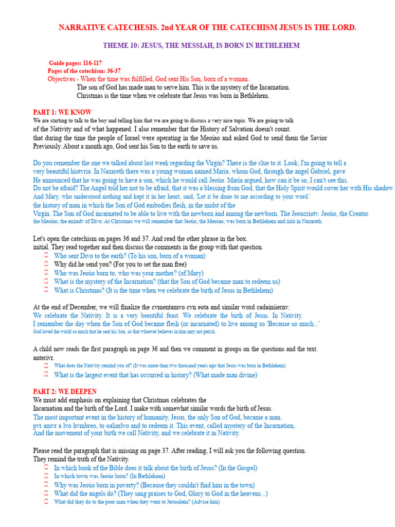 Jesus' Birth in Bethlehem: Nativity Lesson | PDF | Nativity Of Jesus ...