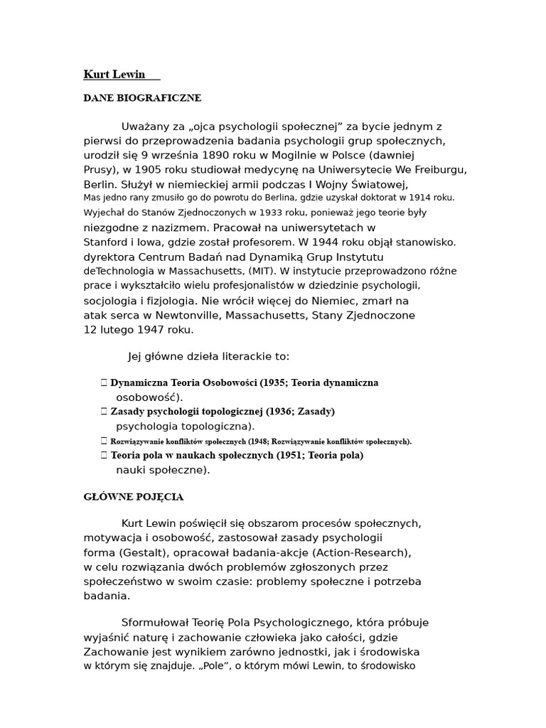 Kurt Lewin | PDF