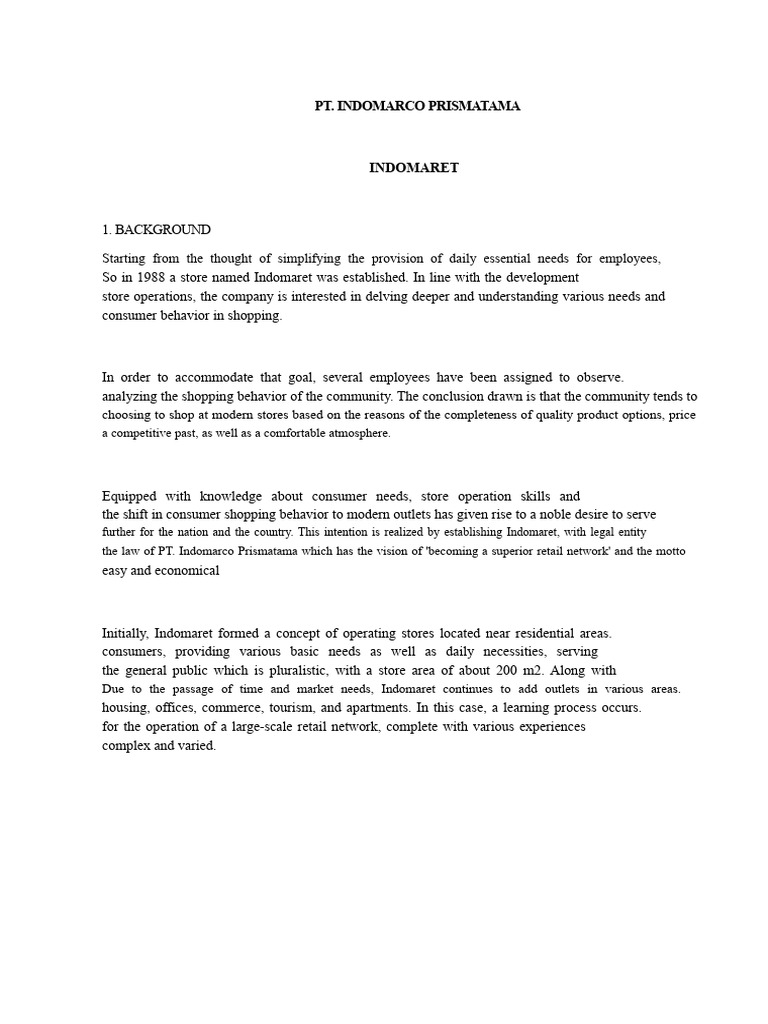 INDOMARET | PDF | Franchising | Logistics