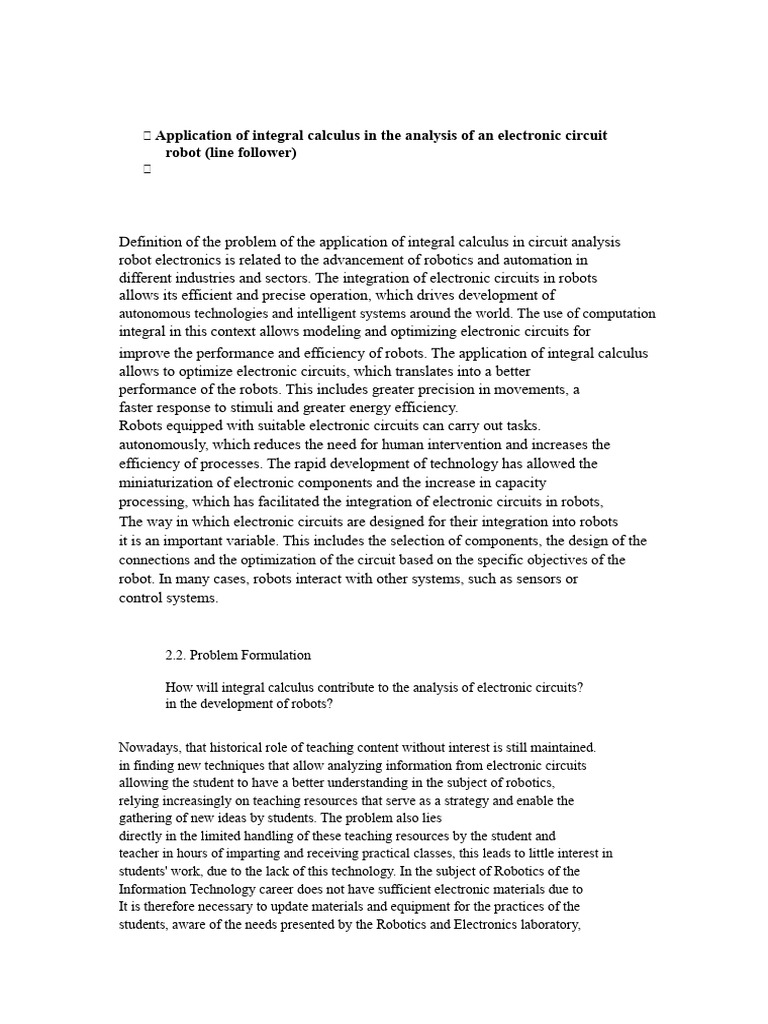 Application of Integral Calculus in The Electronic Circuit Analysis of ...