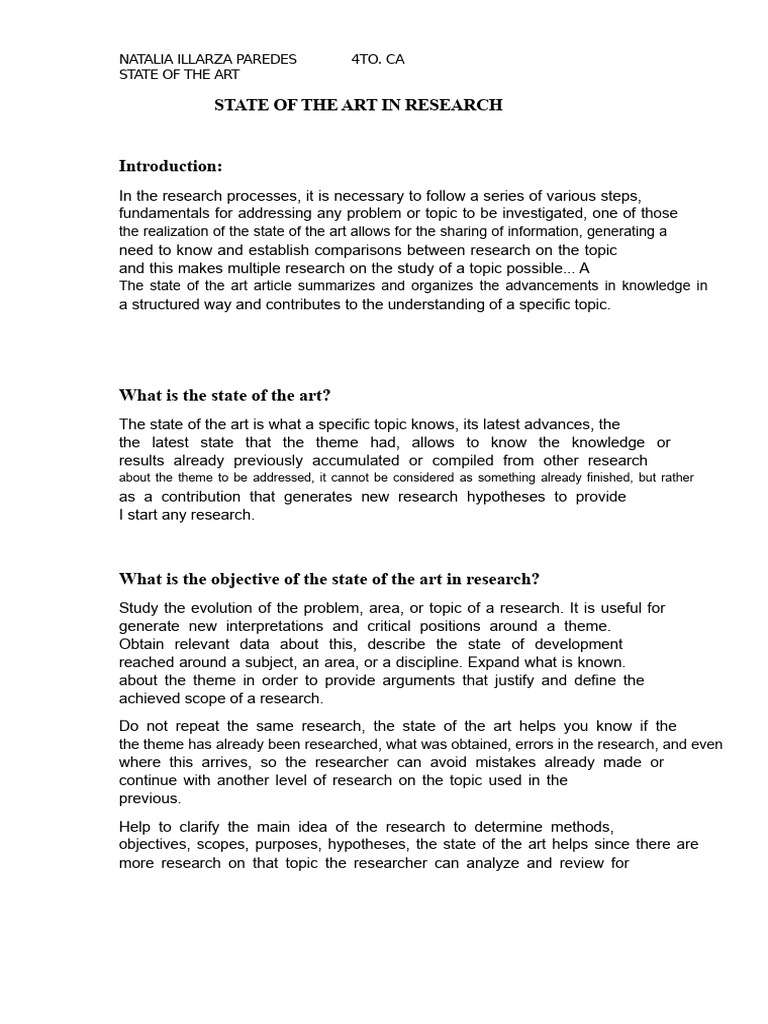 State of the Art | PDF | Bibliography | Cognitive Science