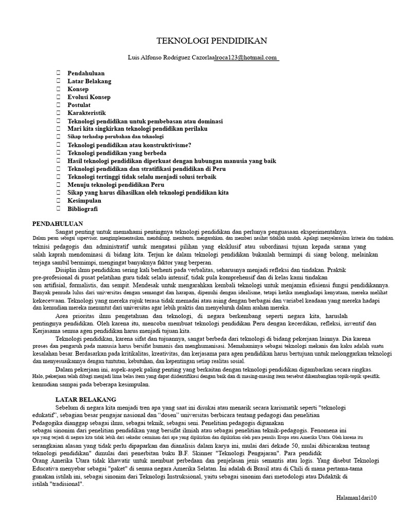 Teknologi Pendidikan (Monografi) | PDF