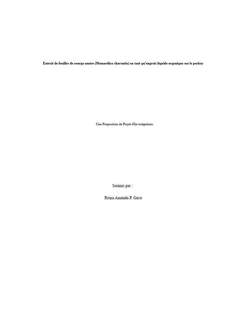 Engrais organique à base de courge amère | PDF | Fertilisant | Agriculture