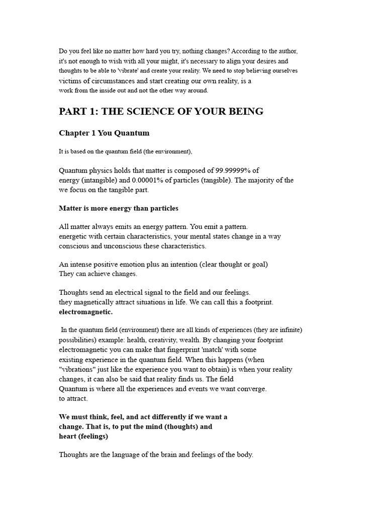 Stop Being You Joe Dispenza Pdf Thought Mind