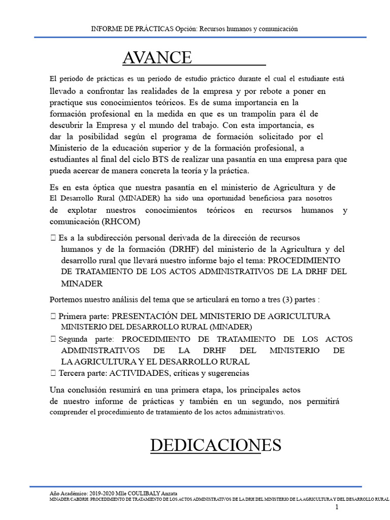 Informe de Prácticas Anzata | PDF | Gestión de recursos humanos ...