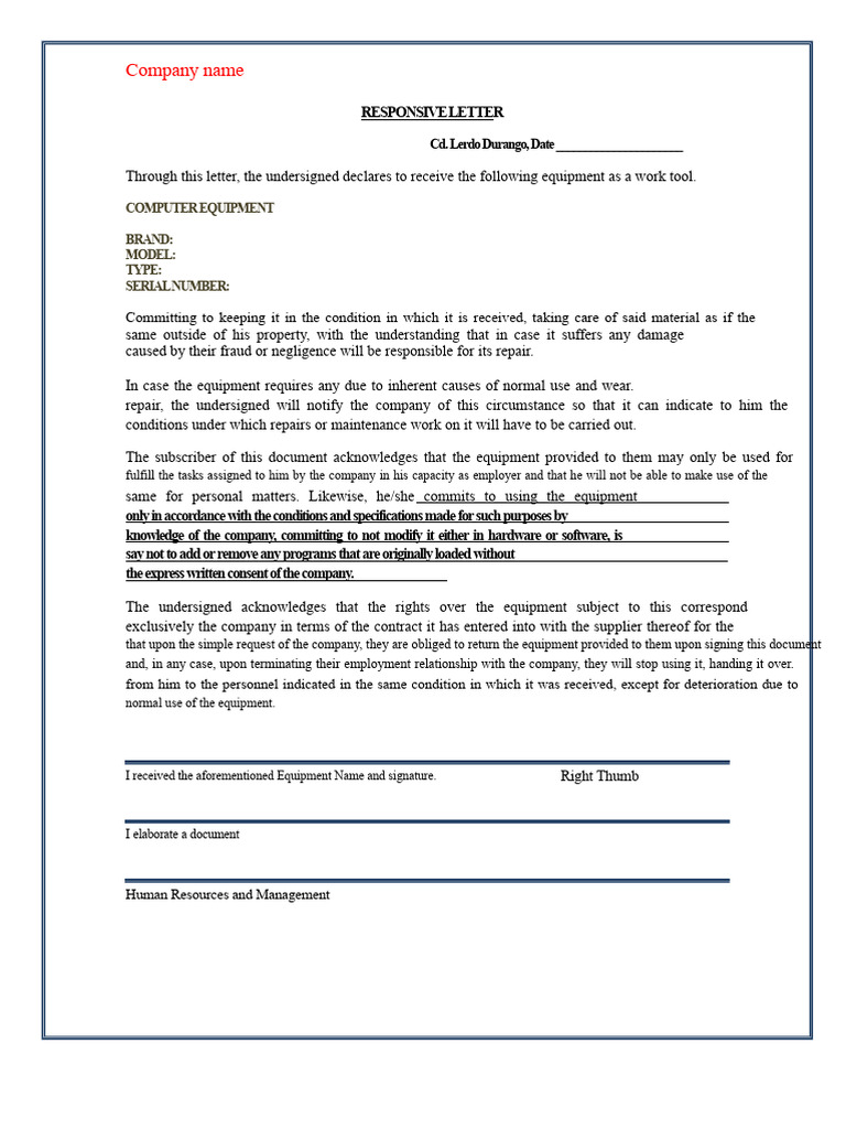 RESPONSIVE LETTER FOR COMPUTING EQUIPMENT.docx | PDF