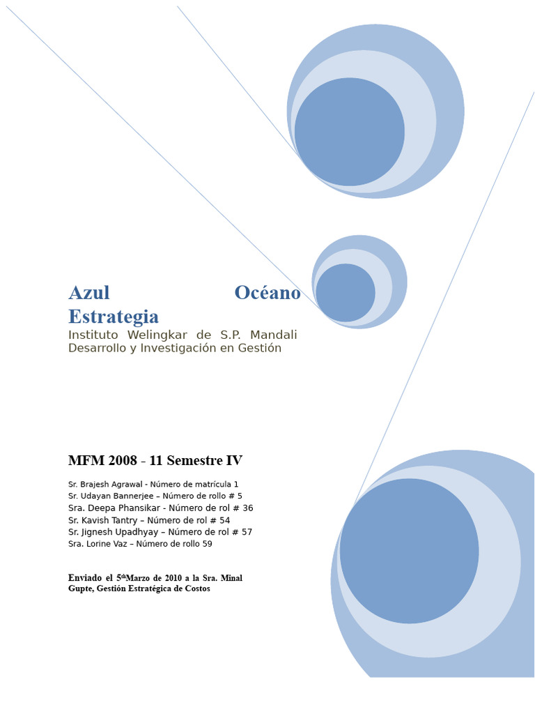 Estrategia Del Océano Azul | PDF | Mercado (economía) | Oferta (economía)