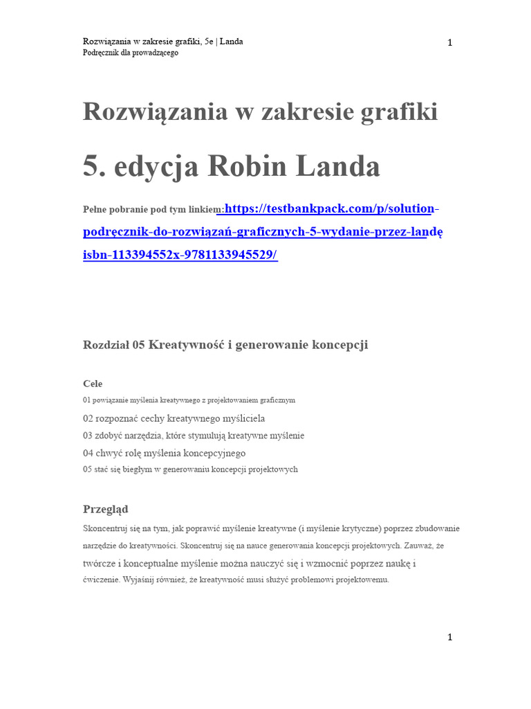 Rozwiązania W Zakresie Projektowania Graficznego, 5. Edycja, Robin ...