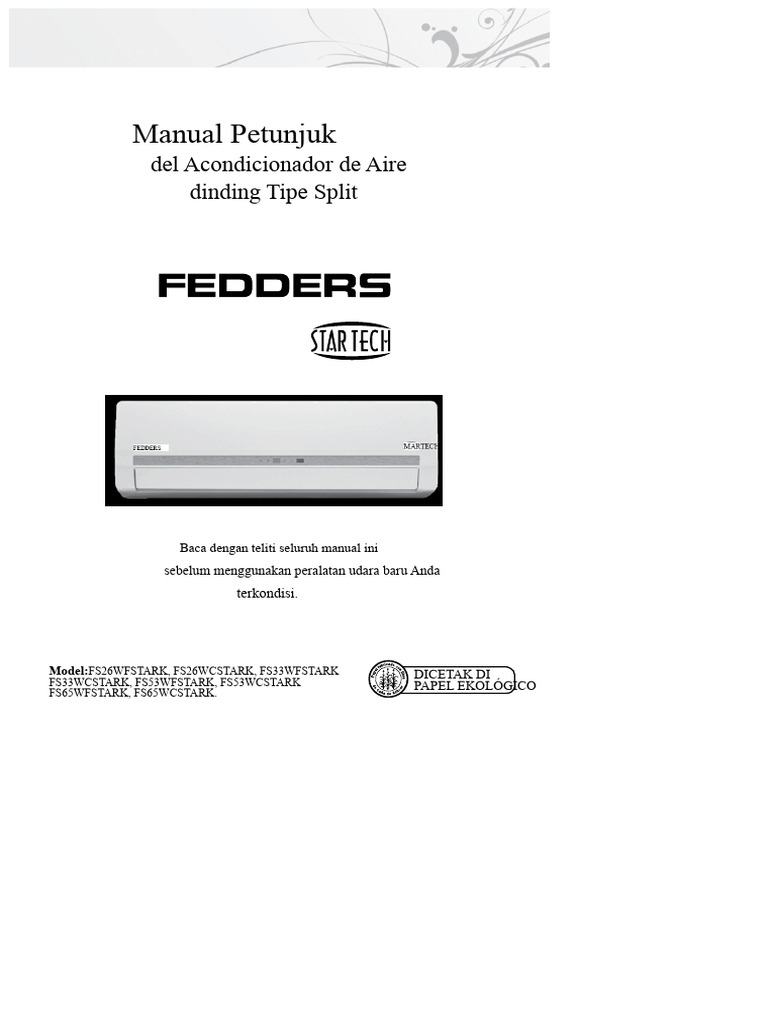 88671manual Fedders | PDF