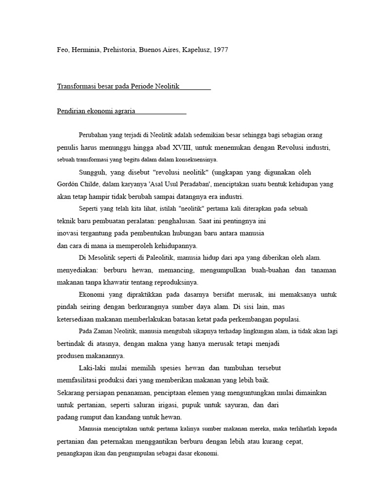 Transformasi Besar Zaman Neolitik | PDF