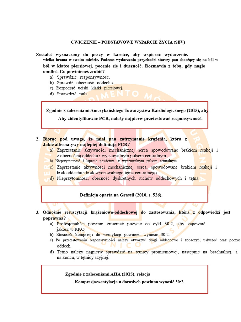 Ćwiczenia - SBV | PDF