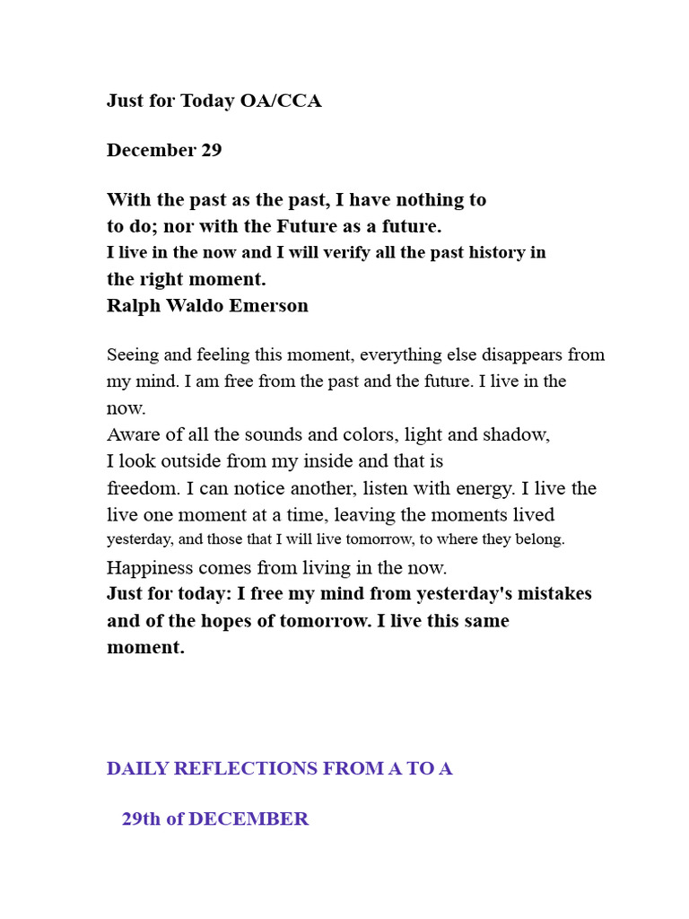 Just For Today | PDF