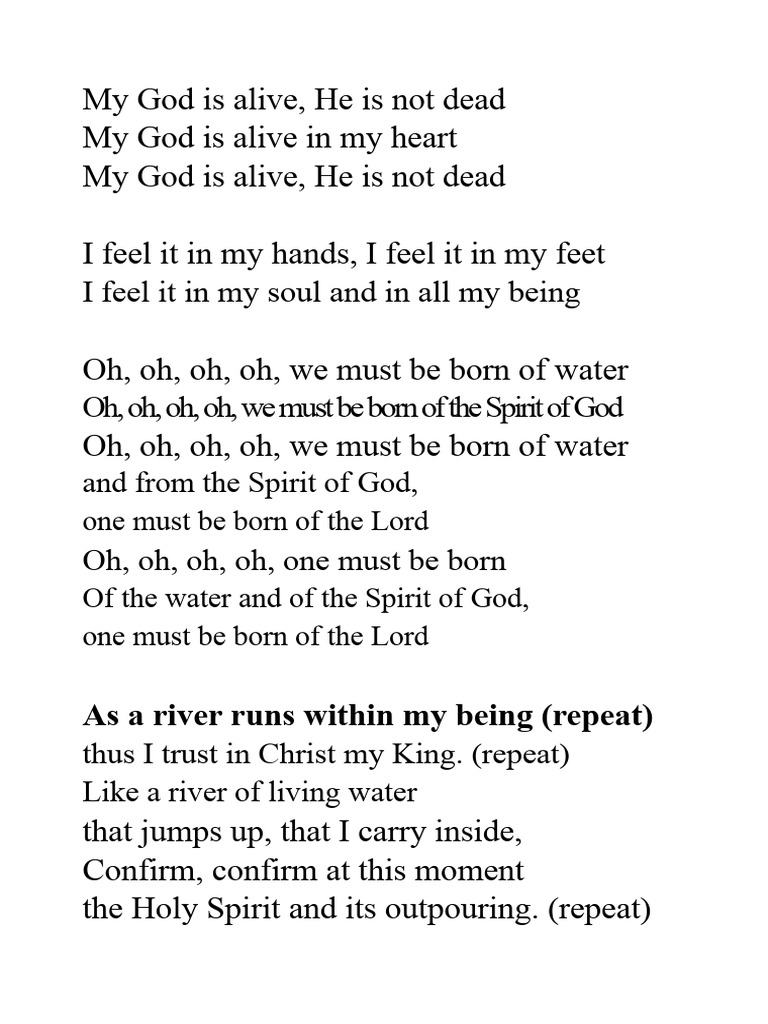 My God is Alive: A Song of Praise | PDF