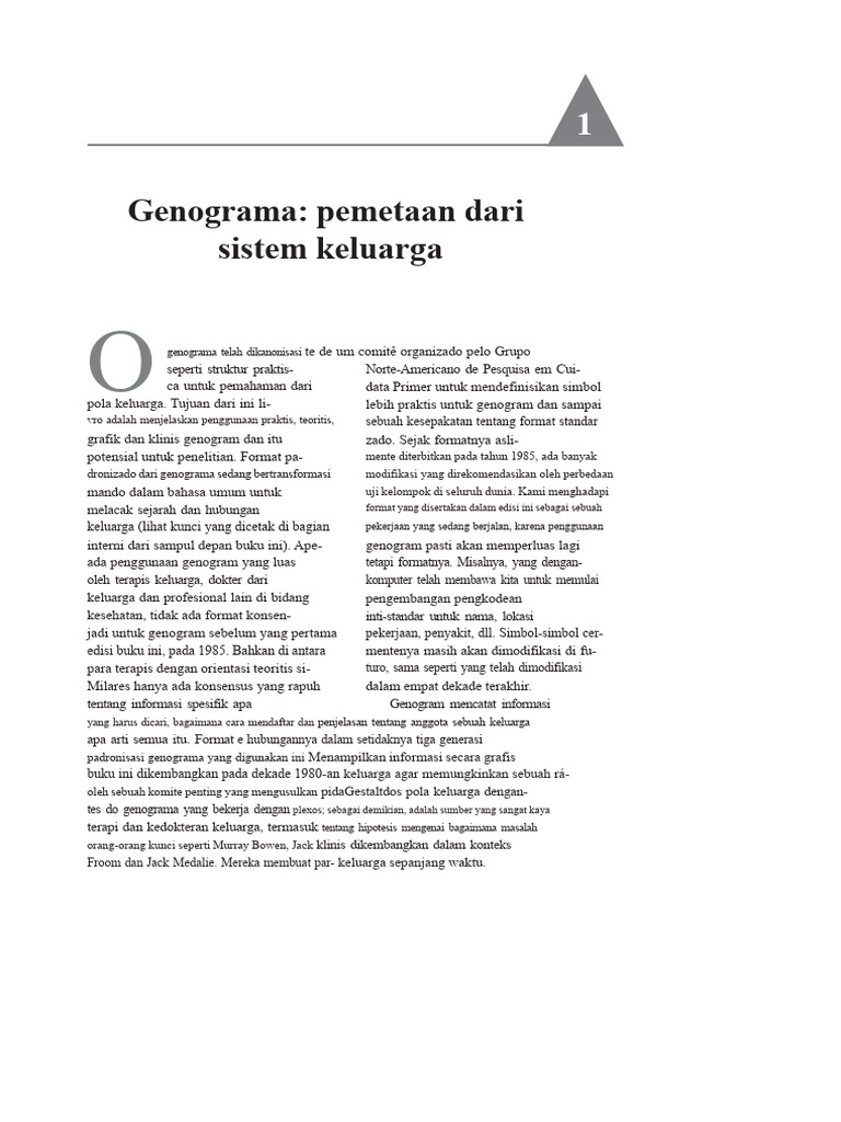 Warisan M MCGOLDRICK Monica Genogram 3ed Rilis Bab 01 | PDF