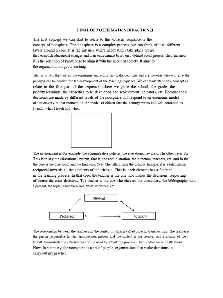 Final Didactics of Mathematics | PDF | Knowledge | Teachers