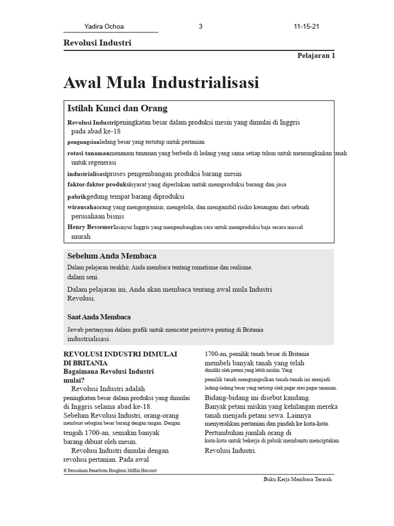 Awal Revolusi Industri di Inggris | PDF