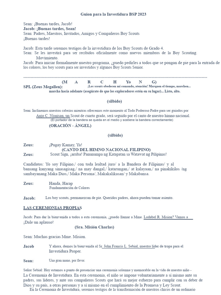 BSP Script 2023 2024 | PDF | Exploración | Recreación al aire libre