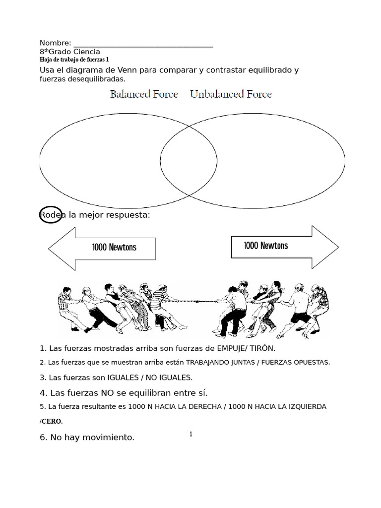 Problemas de Fuerza Con Respuestas | PDF | Fuerza | Velocidad