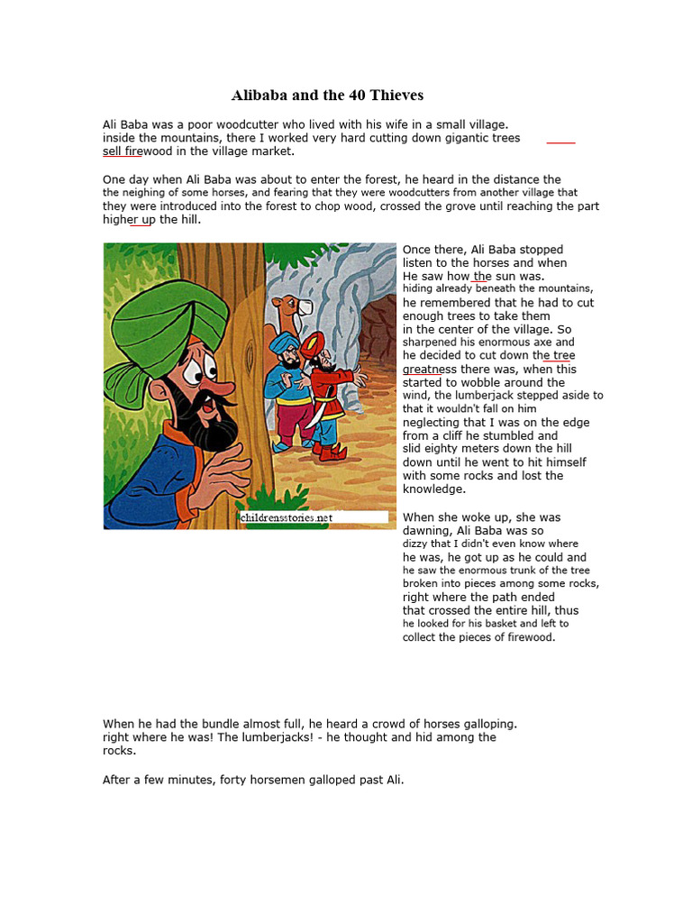 Ali Baba and the Thieves' Cave | PDF