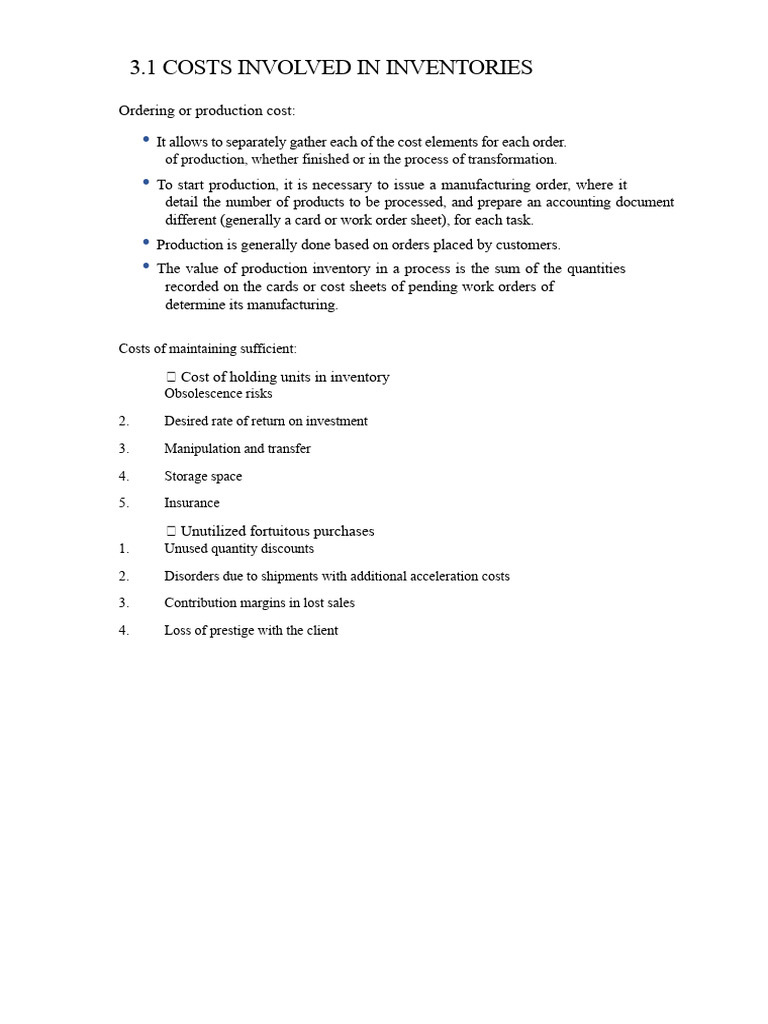 Inventory Cost Management Strategies | PDF | Inventory | Warehouse