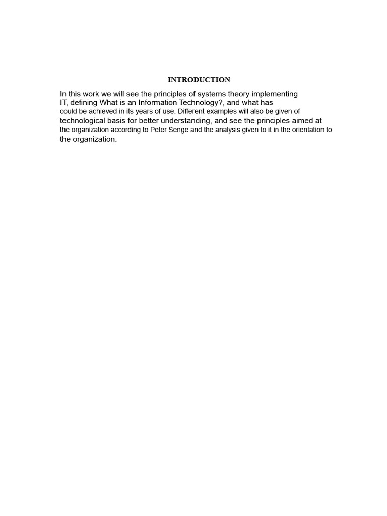Principles of Systems Theory in IT | PDF | Theory | System