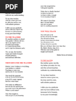 Teacher Appreciation Song Lyrics | PDF