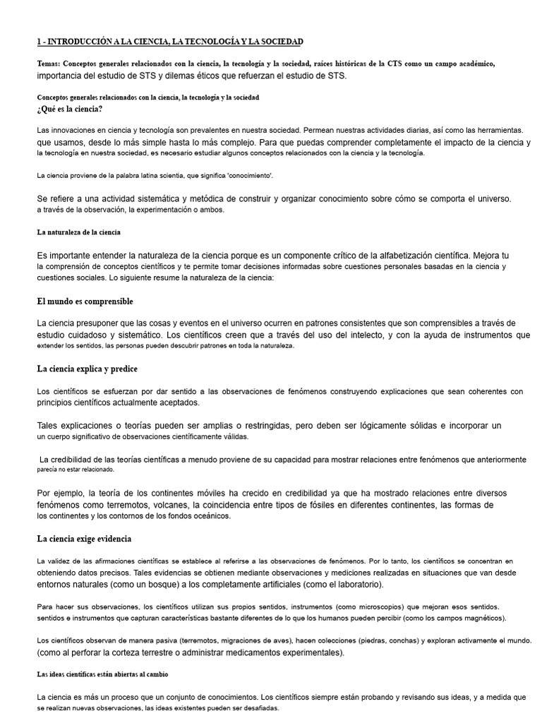 Ciencia, Tecnología y Sociedad: Introducción | PDF | Science | Observación