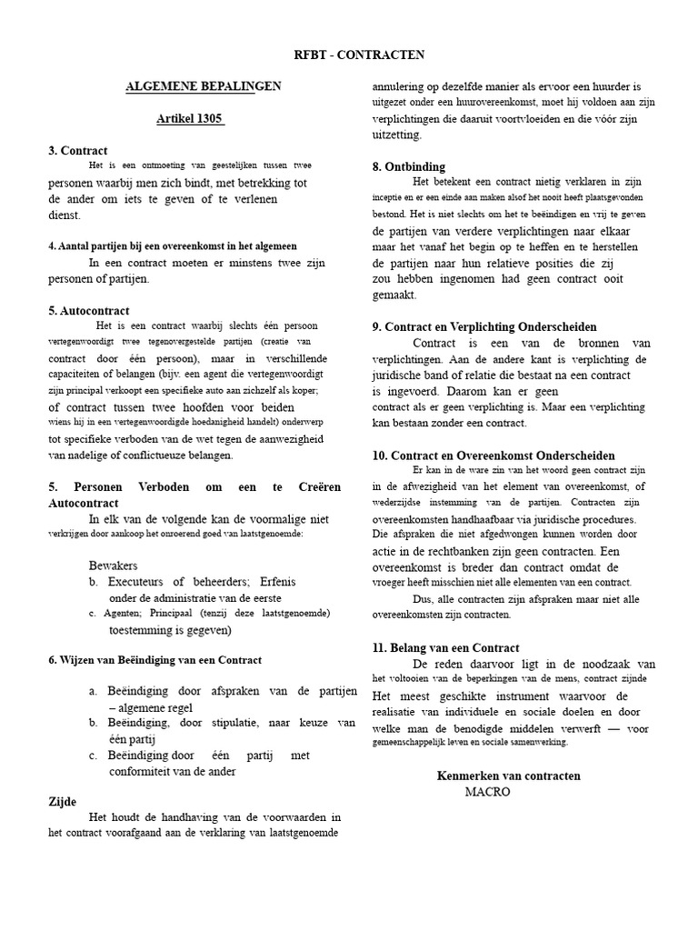 Contracten | PDF