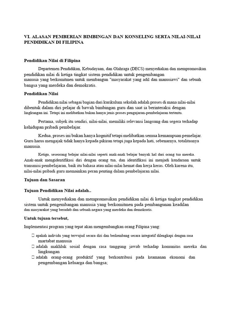 Prinsip Panduan Dan Pendidikan Nilai | PDF