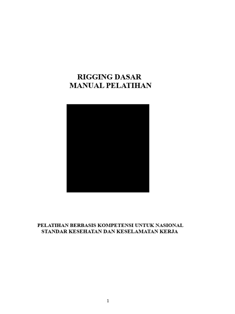 Manual Pelatihan Rigging Dasar | PDF
