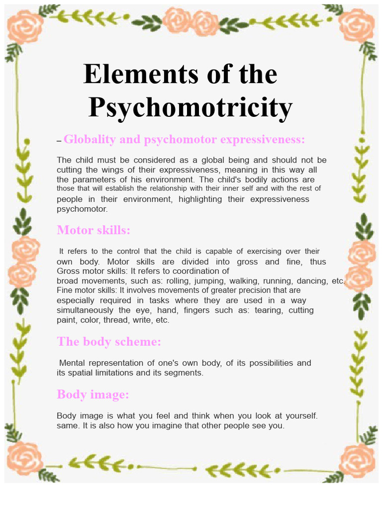 Elements of Psychomotricity in Children | PDF | Motor Coordination ...