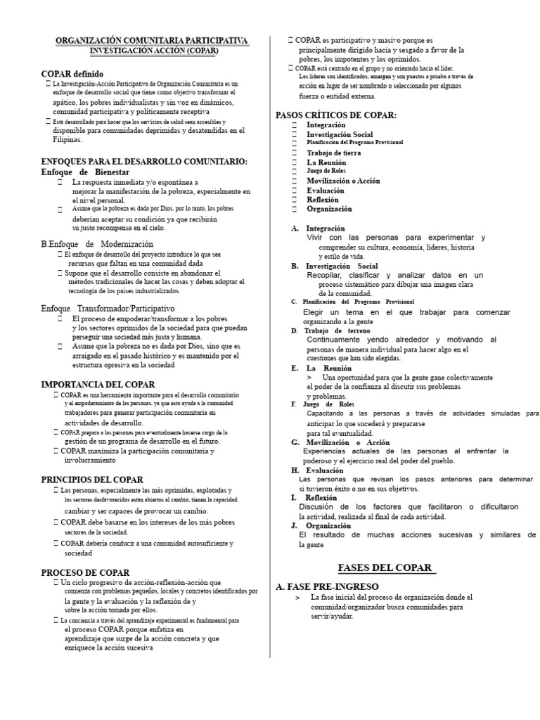 COPAR 2 | PDF | Comunidad | Evaluación