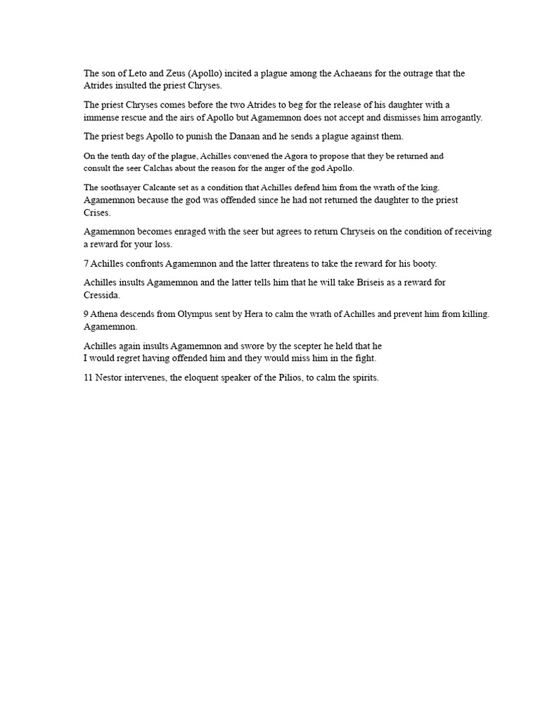 Sequences The Iliad | PDF