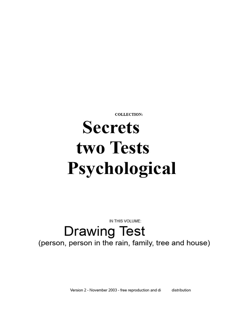 Psychotechnical - Secrets of Drawing Tests | PDF | Psychology ...
