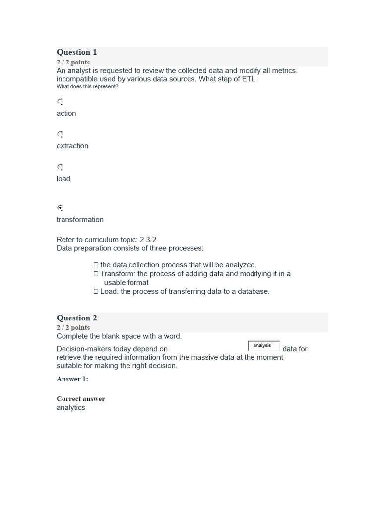 Data Collection and Analysis Quiz | PDF | Analytics | Data Analysis