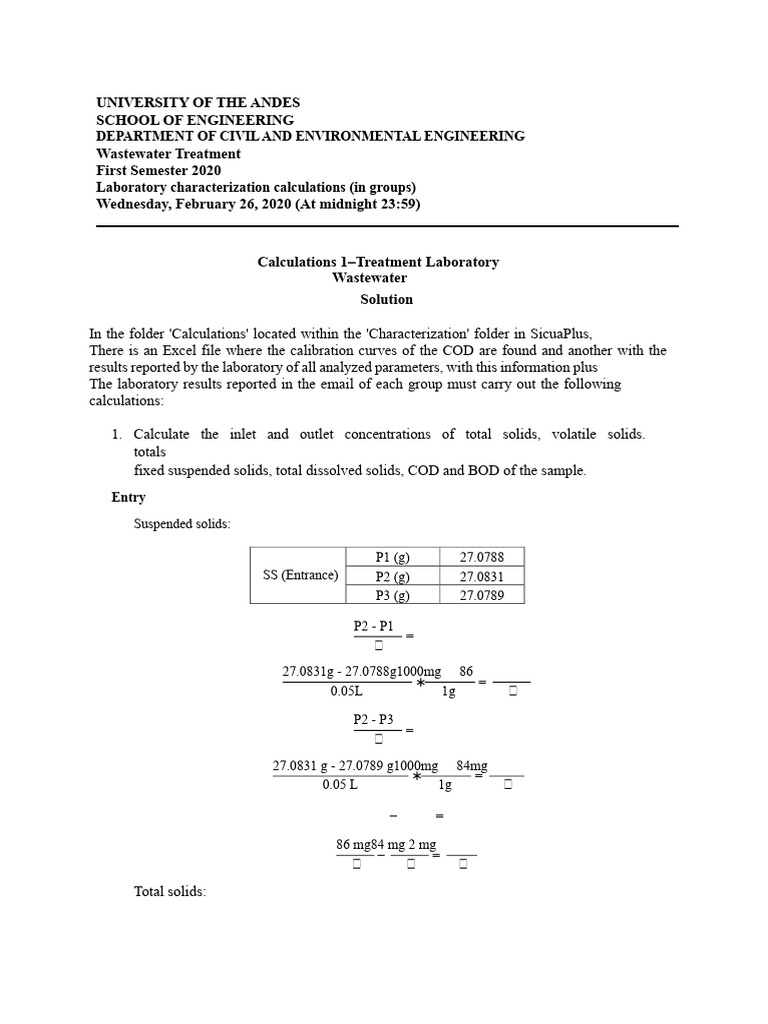 Characterization Calculations Solution | PDF | Chemistry ...