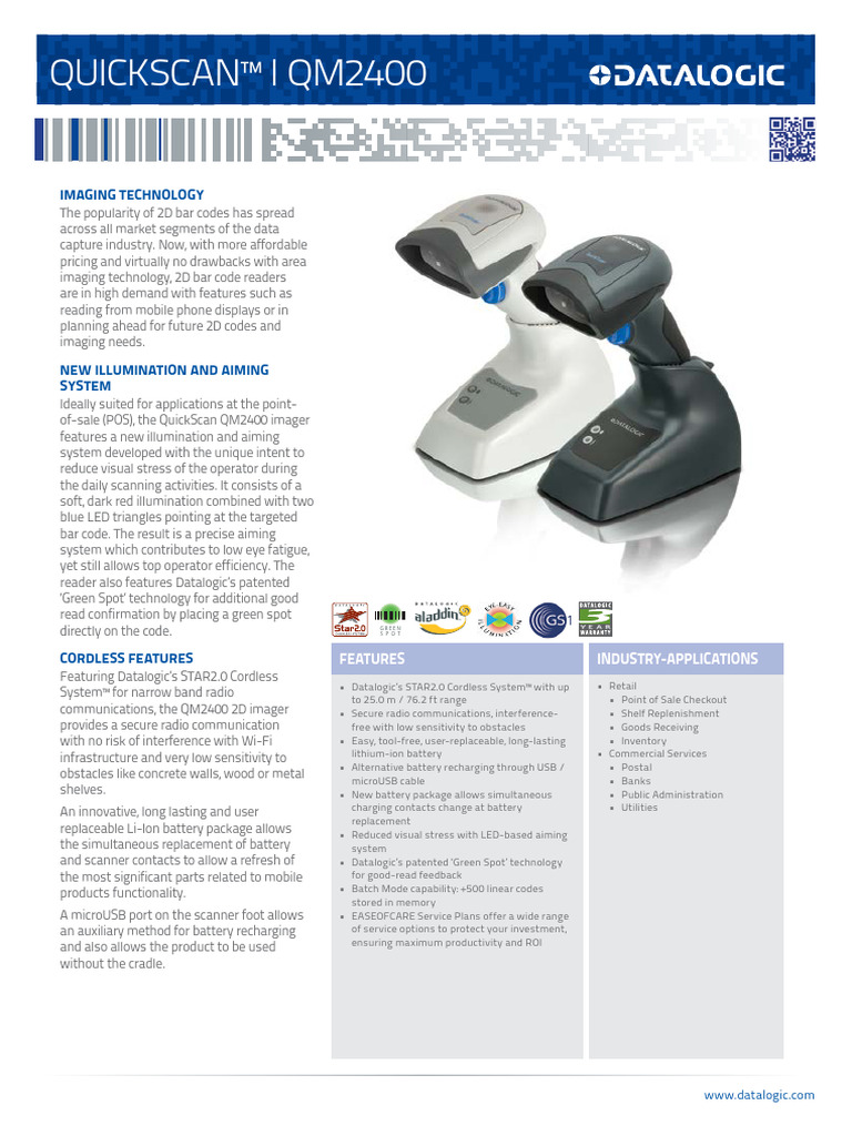 Datalogic Quickscan QM2400 | PDF | Electronics